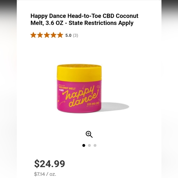 Happy Dance | Skincare | Happy Dance Coconut Melt Cbd | Poshmark